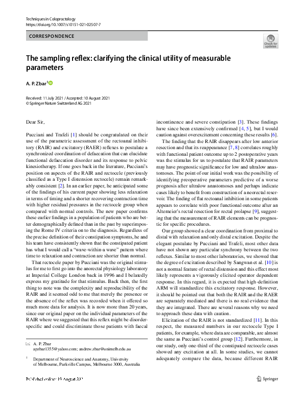(PDF) The sampling reflex: clarifying the clinical utility of ...