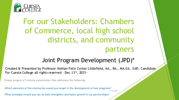 (PPT) Joint Program Development powerpoint presentation | Nathan F ...