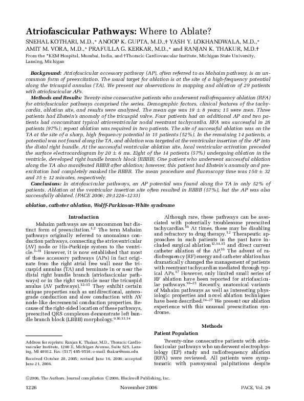 (PDF) Atriofascicular pathways: Where to ablate?