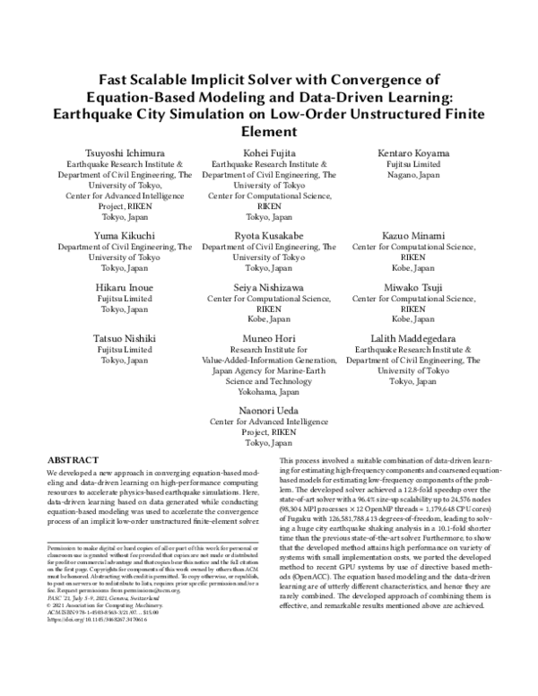 (PDF) Fast scalable implicit solver with convergence of equation-based modeling and data-driven ...
