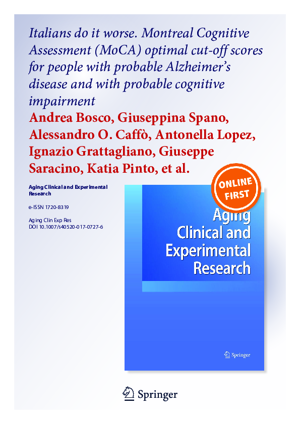 (PDF) Italians do it worse. Montreal Cognitive Assessment (MoCA ...