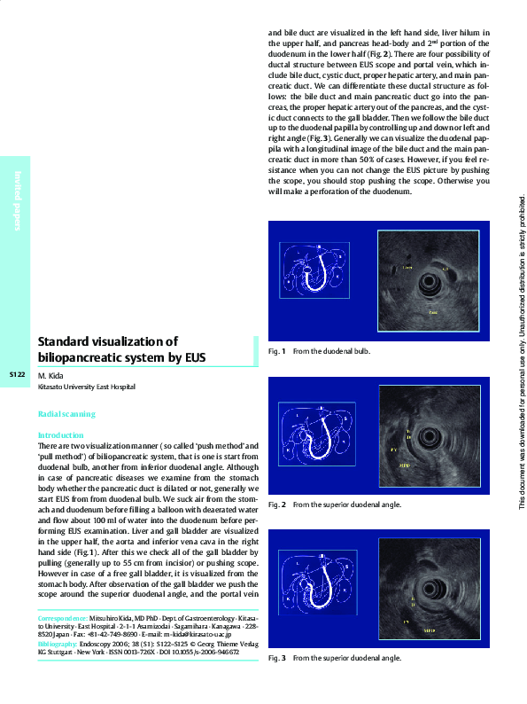 (PDF) Standard visualization of biliopancreatic system by EUS