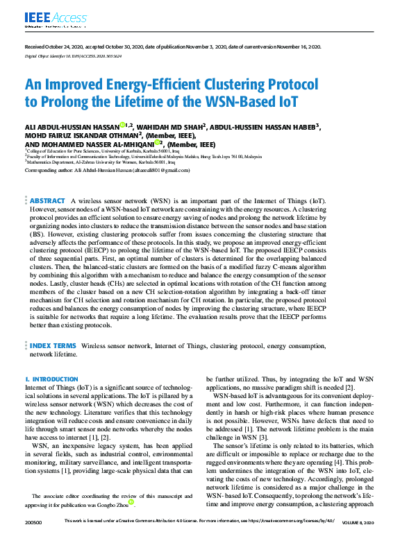 (PDF) An Improved Energy-Efficient Clustering Protocol to Prolong the ...