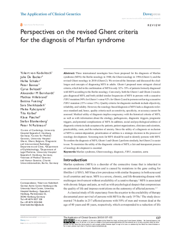 (PDF) Perspectives on the revised Ghent criteria for the diagnosis of ...