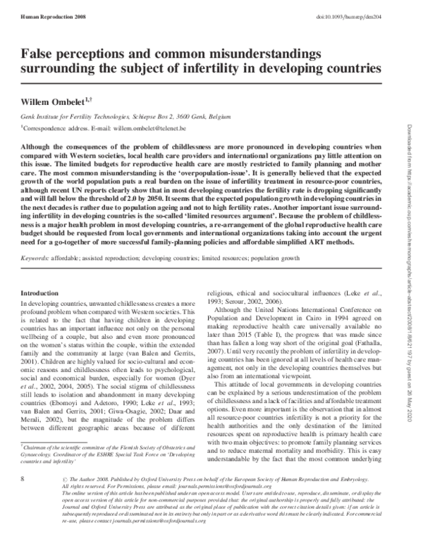(PDF) False perceptions and common misunderstandings surrounding the ...