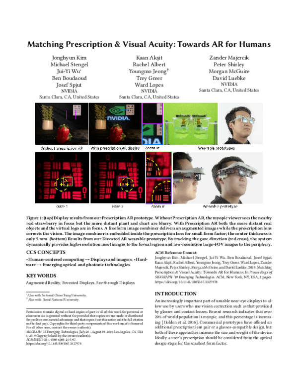 (PDF) Matching prescription & visual acuity: towards AR for humans ...