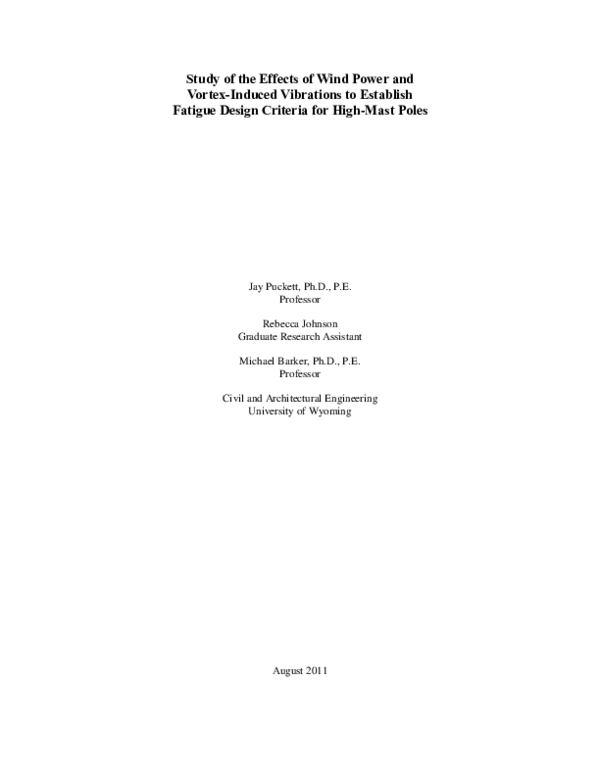 (PDF) Study of the Effects of Wind Power and Vortex-Induced Vibrations ...