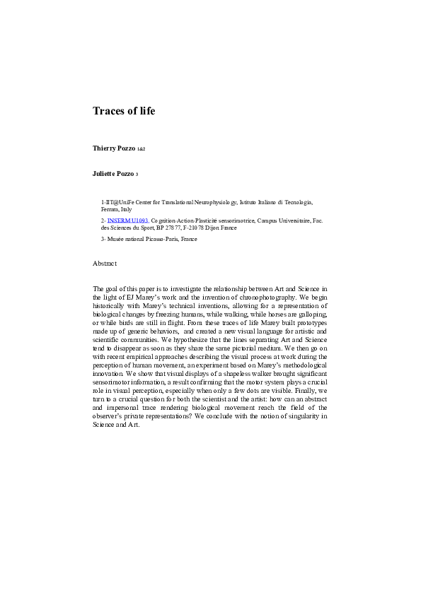 (PDF) Traces of life