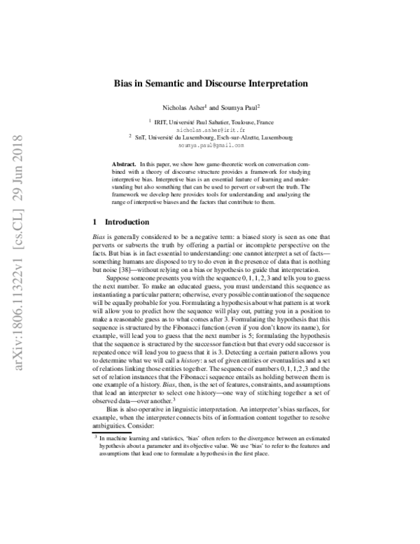 (PDF) Bias in semantic and discourse interpretation | Nicholas Asher - Academia.edu