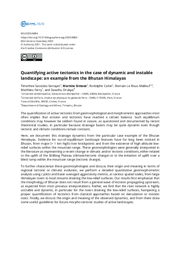 (PDF) Quantifying active tectonics in the case of dynamic and instable ...