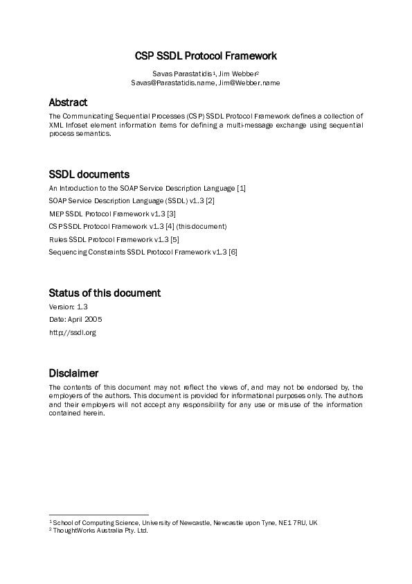 (PDF) CSP SSDL Protocol Framework