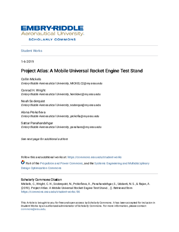 (PDF) Project Atlas: A Mobile Universal Rocket Engine Test Stand