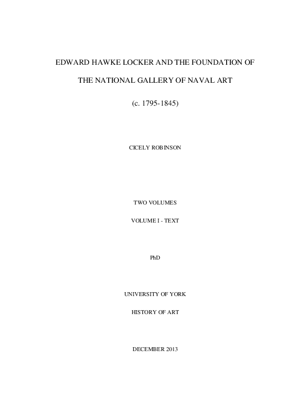 (PDF) EDWARD HAWKE LOCKER AND THE FOUNDATION OF THE NATIONAL GALLERY OF ...