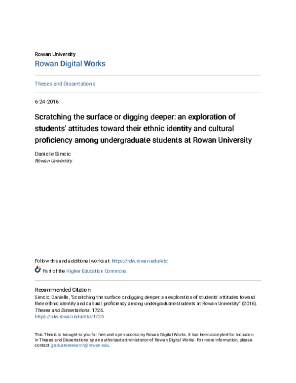 Scratching the surface or digging deeper: an exploration of students ...