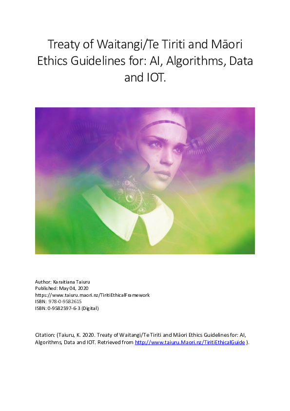 (PDF) Treaty of Waitangi/Te Tiriti and Māori Ethics Guidelines for: AI ...