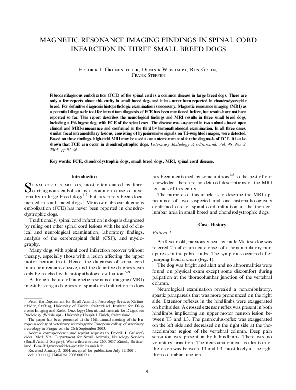 (PDF) Magnetic resonance imaging findings in spinal cord infarction in ...