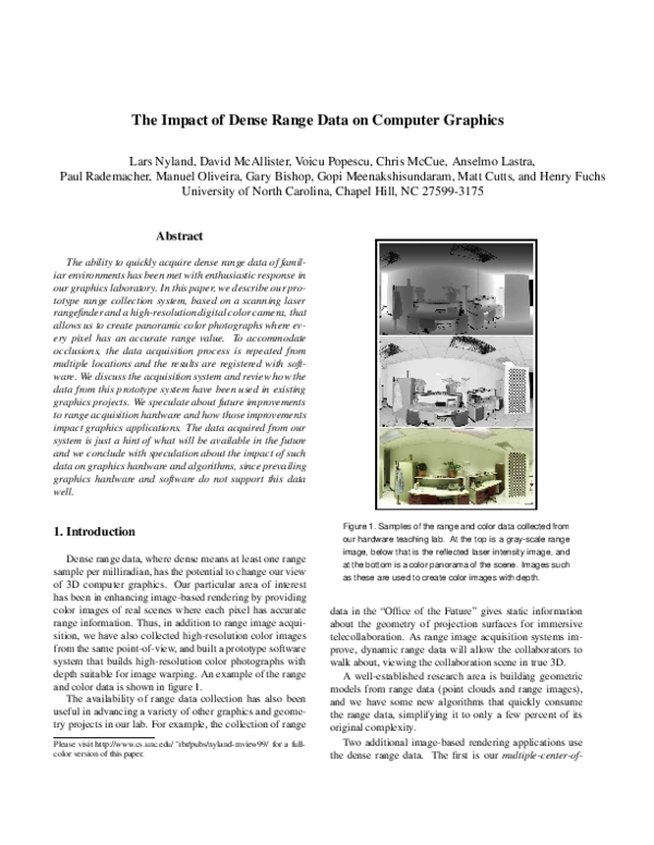 (PDF) The Impact of Dense Range Data on Computer Graphics | Dillon ...