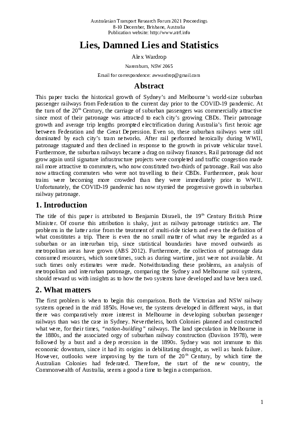 (PDF) Lies, Damned Lies and Statistics