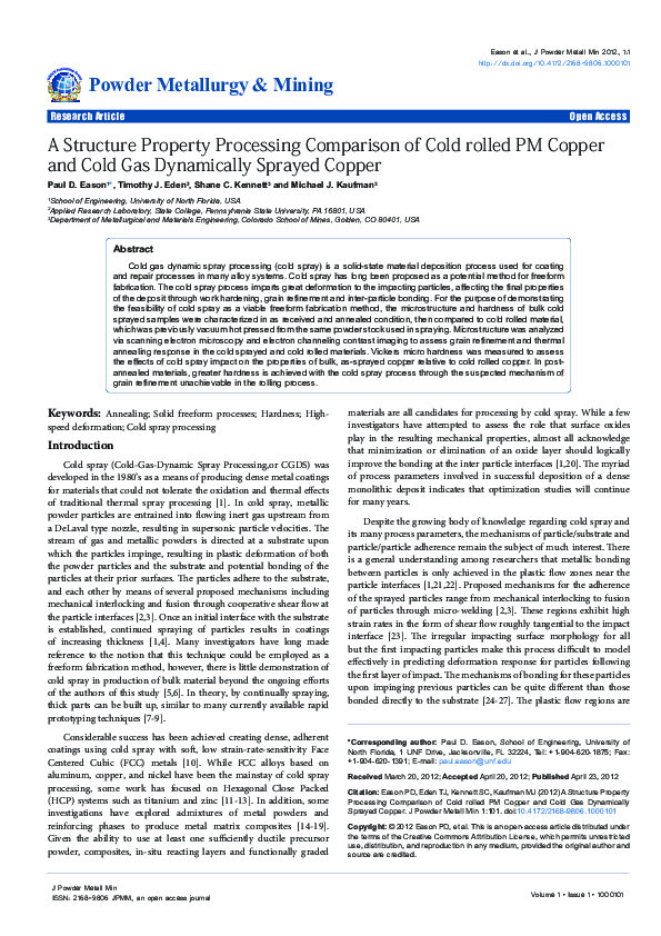 (PDF) A Structure Property Processing Comparison of Cold rolled PM ...