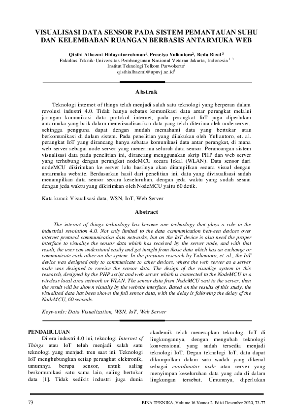 (PDF) Visualisasi Data Sensor Pada Sistem Pemantauan Suhu Dan ...