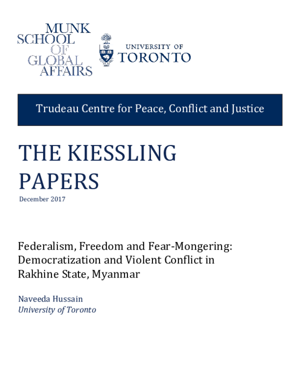 (PDF) Federalism, Freedom and Fear-Mongering: Democratization and ...