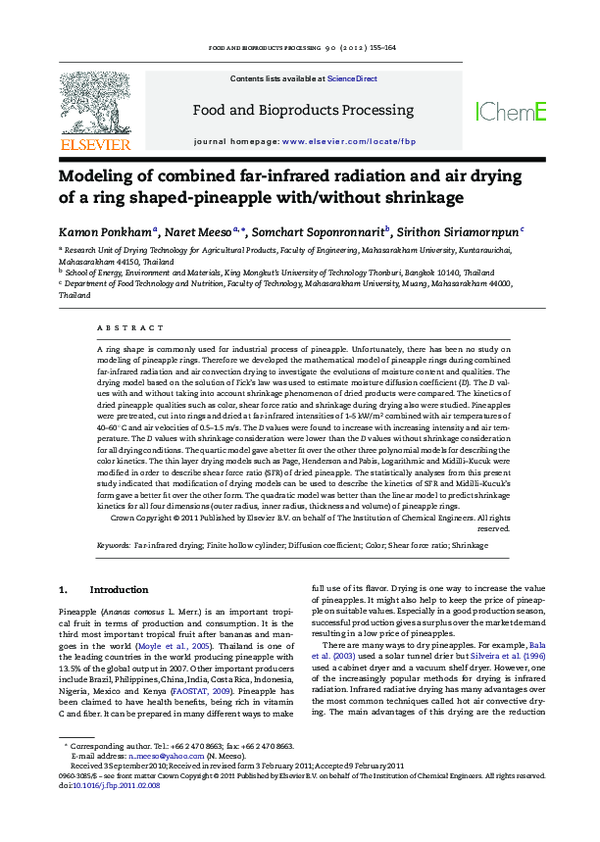 (PDF) Quality optimisation of combined osmotic dehydration and microwave assisted air drying of ...