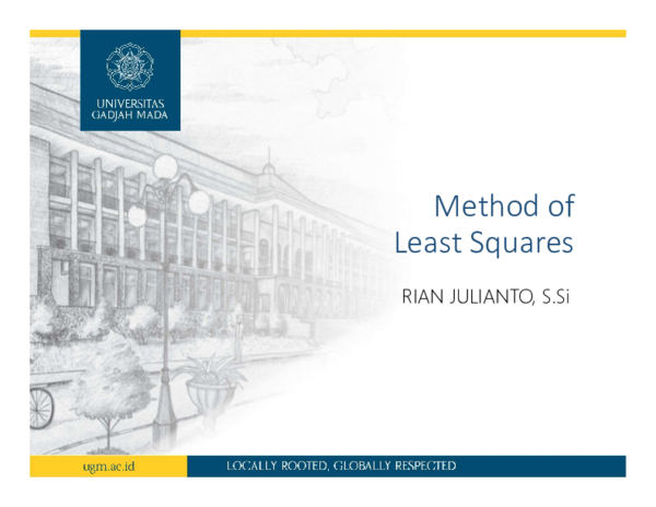(PDF) Method of Least Squares (Metode Kuadrat Terkecil)