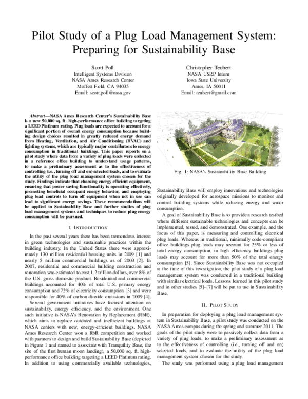 (PDF) Pilot study of a plug load management system: Preparing for ...