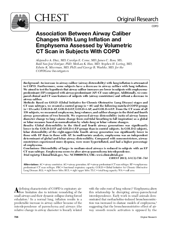 (PDF) Airway Caliber Changes in COPD and Emphysema