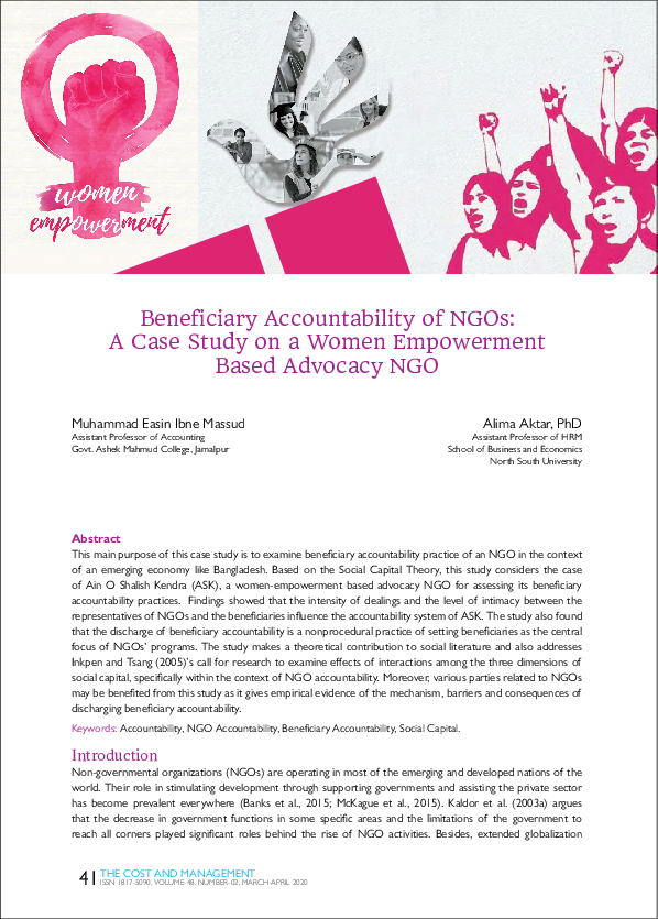 (PDF) Beneficiary Accountability of NGOs: A Case Study on a Women ...
