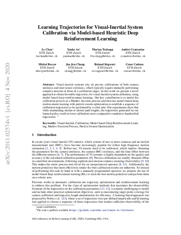 (PDF) Learning Trajectories for Visual-Inertial System Calibration via Model-based Heuristic ...