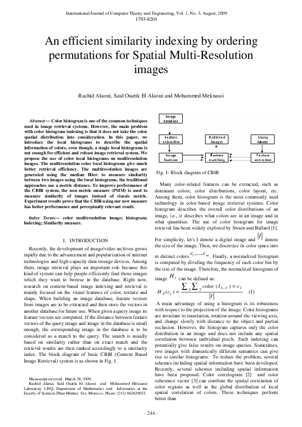 (PDF) An efficient similarity indexing by ordering permutations for Spatial Multi-Resolution images
