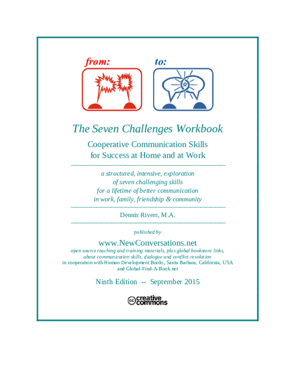 (PDF) The Seven Challenges Workbook -- Cooperative Communication Skills ...