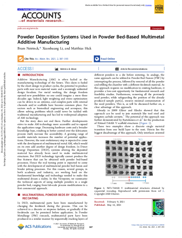 (PDF) Powder Deposition Systems Used in Powder Bed-Based Multimetal ...