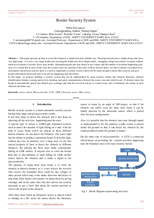 (PDF) Border Security System