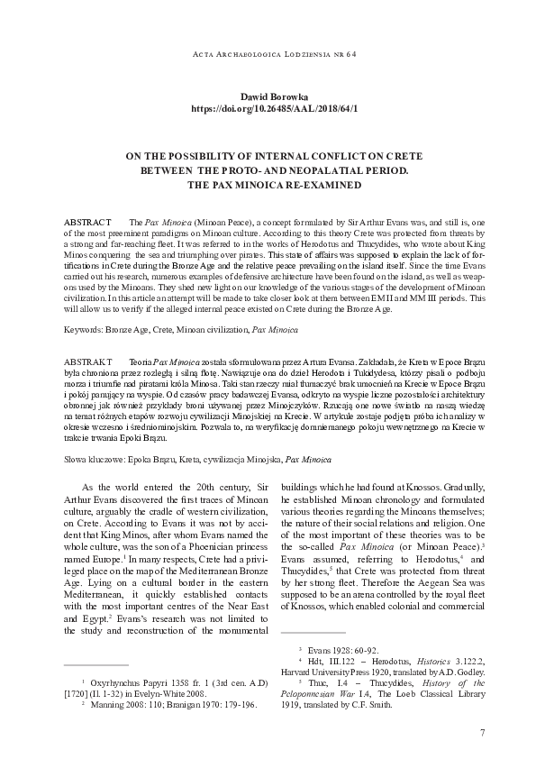 (PDF) On the Possibility of Internal Conflict on Crete Between the ...