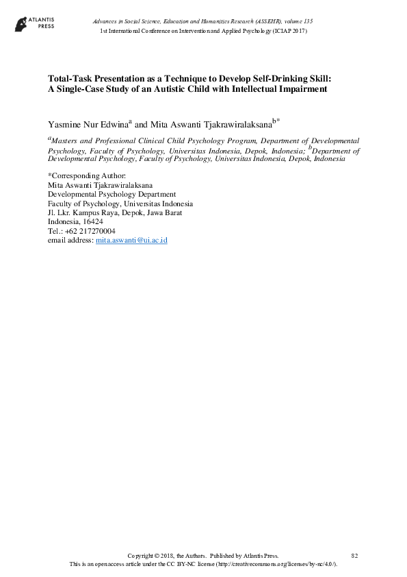 (PDF) Total-Task Presentation as a Technique to Develop Self-Drinking ...