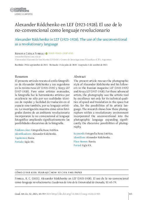 (PDF) Alexander Ródchenko en LEF (1923-1928). El uso de lo no ...