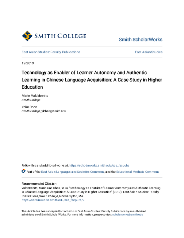 (PDF) Technology as Enabler of Learner Autonomy and Authentic Learning ...