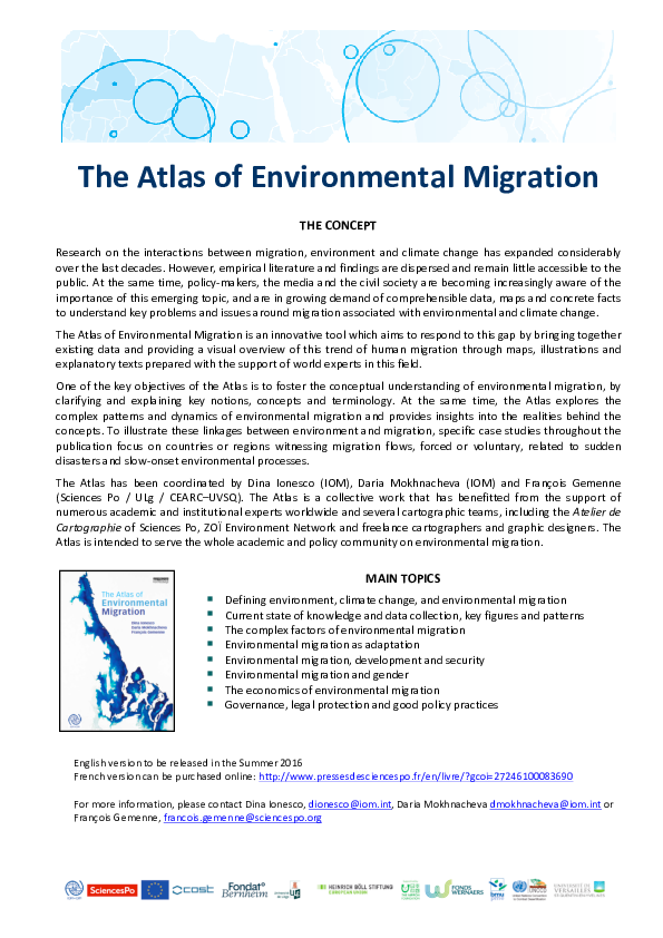(PDF) The Atlas of Environmental Migration