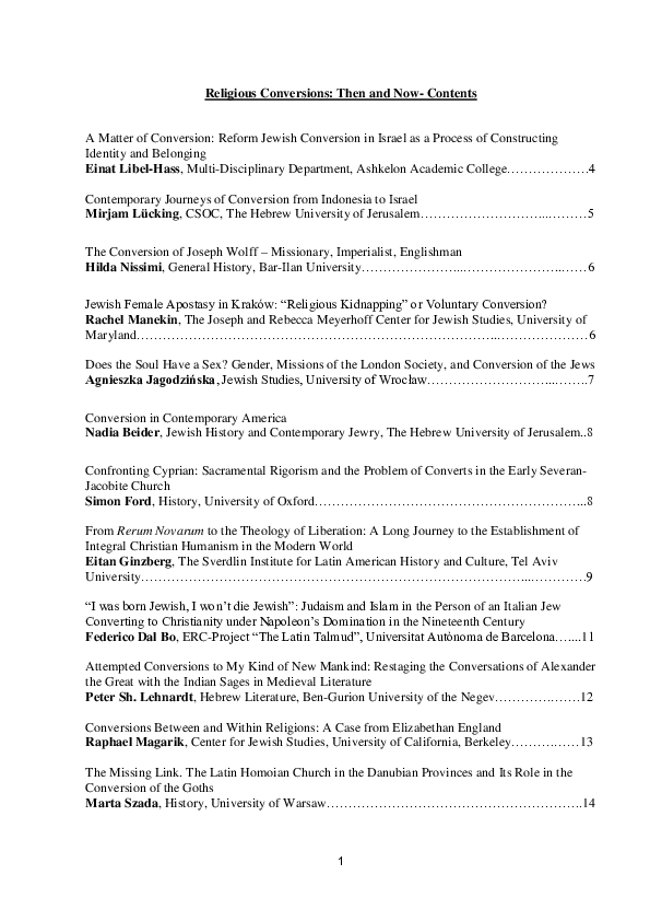 (PDF) A Matter of Conversion: Reform Jewish Conversion in Israel as a ...