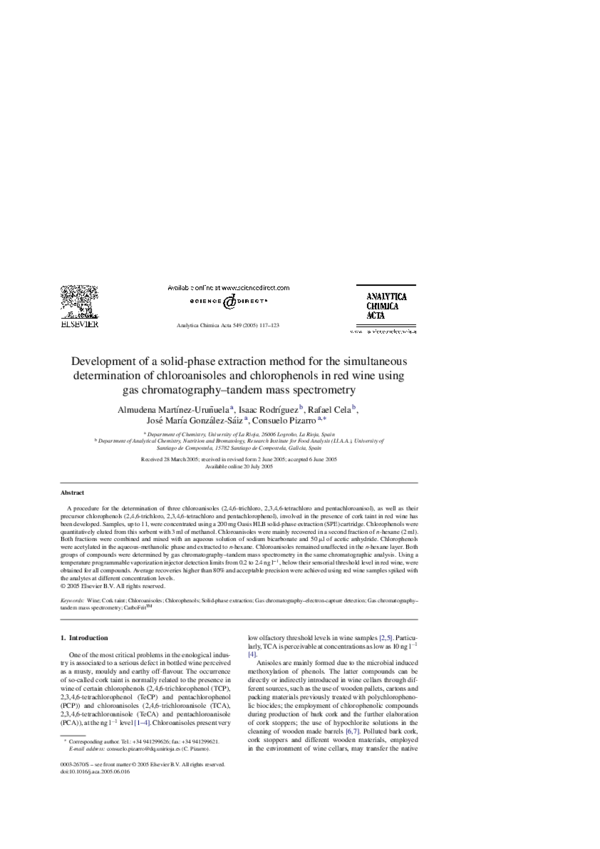 (PDF) Development of a solid-phase extraction method for the simultaneous determination of ...