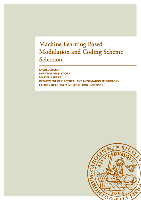 Pdf Machine Learning Based Modulation And Coding Scheme Selection