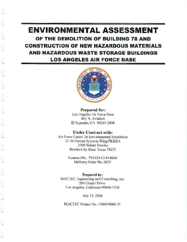 (PDF) Environmental Assessment of the Demolition of Building 78 and ...