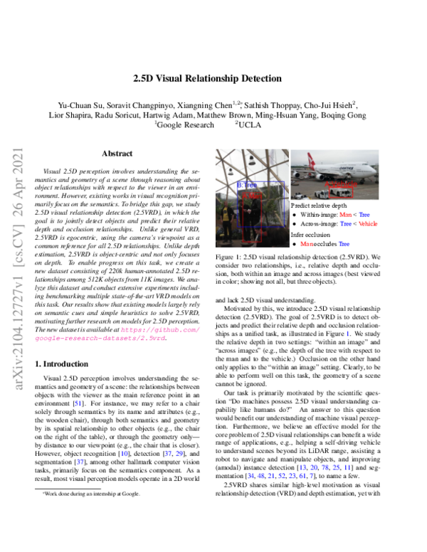 (PDF) 2.5D Visual Relationship Detection
