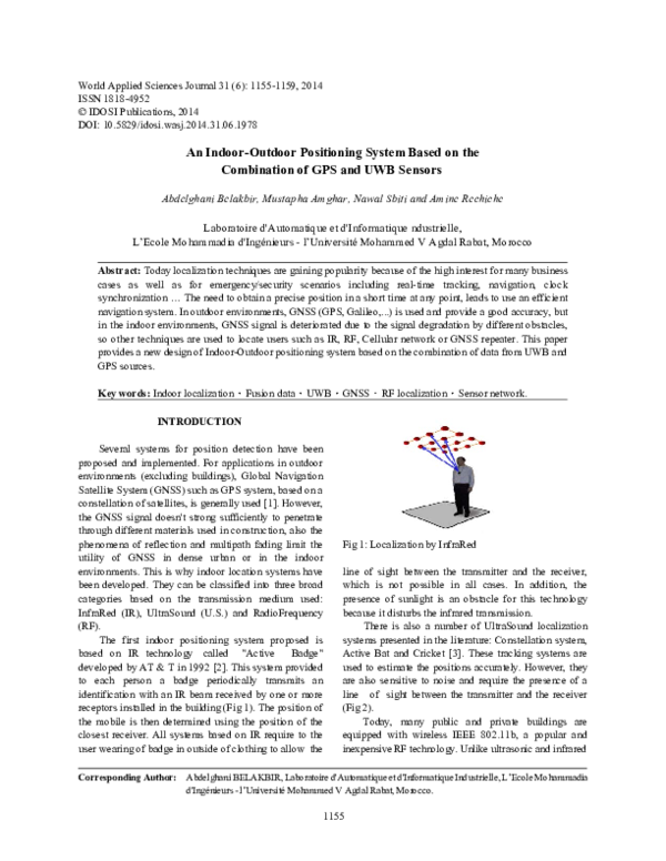 (PDF) An Indoor-Outdoor Positioning System Based on the Combination of ...