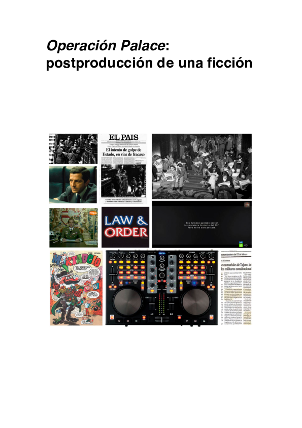 (PDF) Operación Palace: postproducción de una ficción