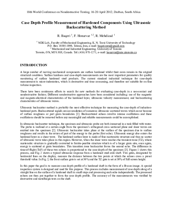 (PDF) Case Depth Profile Measurement of Hardened Components Using ...