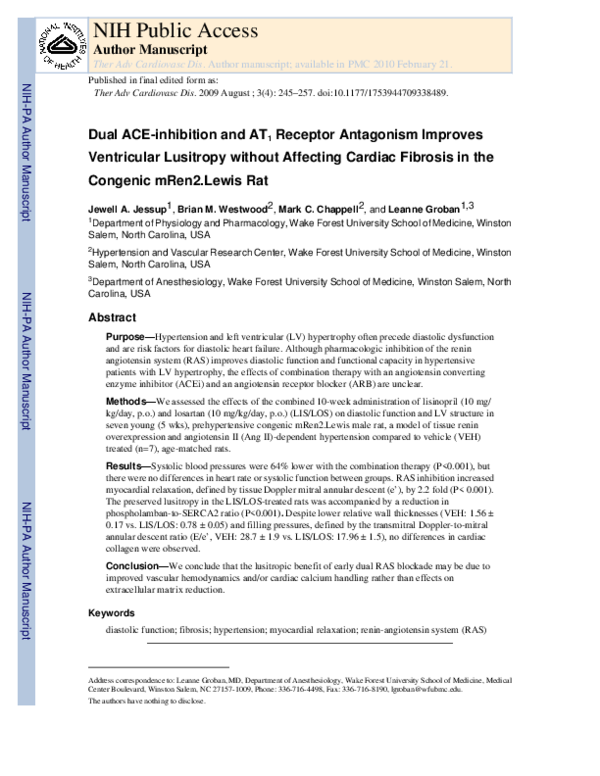 (PDF) Dual ACE-inhibition and AT1 receptor antagonism improves ...