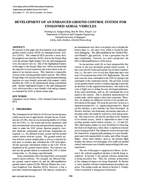 (PDF) Development of an Enhanced Ground Control System for Unmanned ...